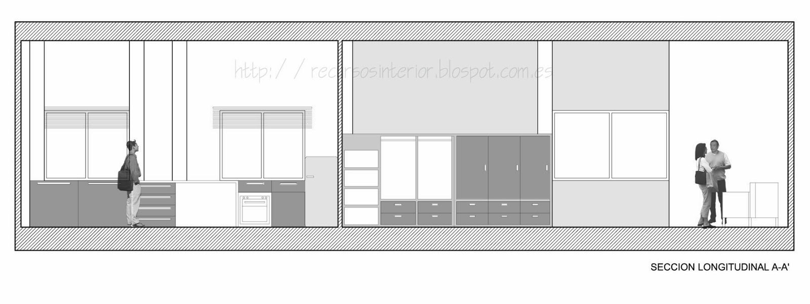 Formas de representar personas en planos con Autocad - Recursos Interior