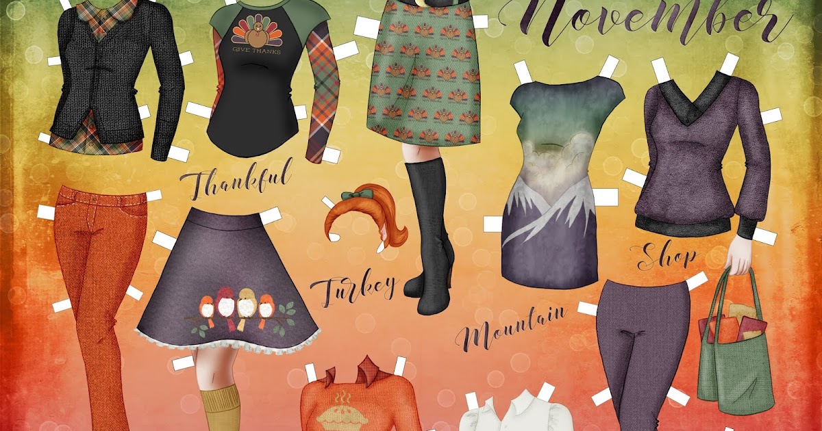 Paper Doll School: November Paper Doll - Set 4