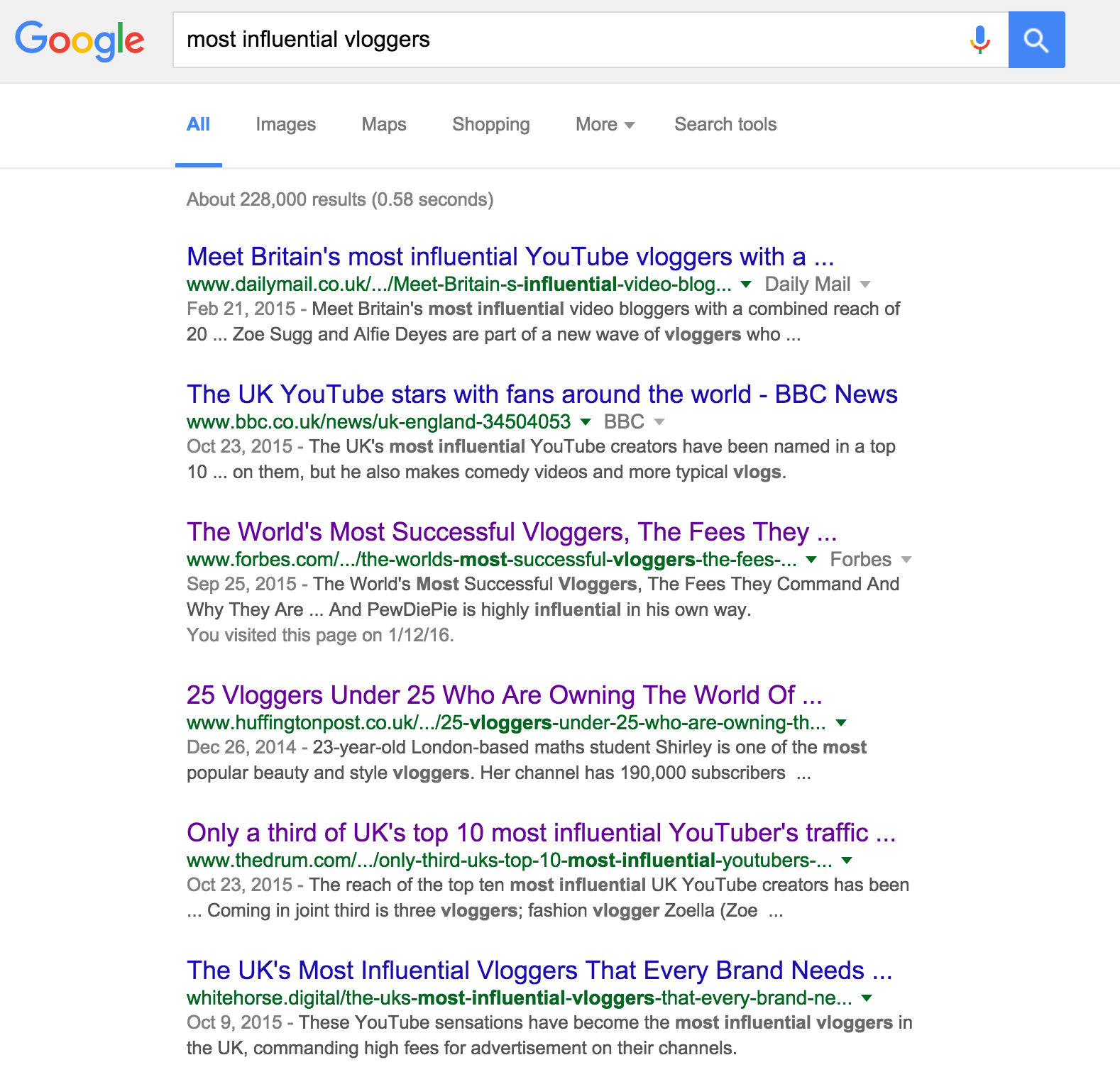 Research Blog: Entry 7: What makes the UK Vloggers so special?