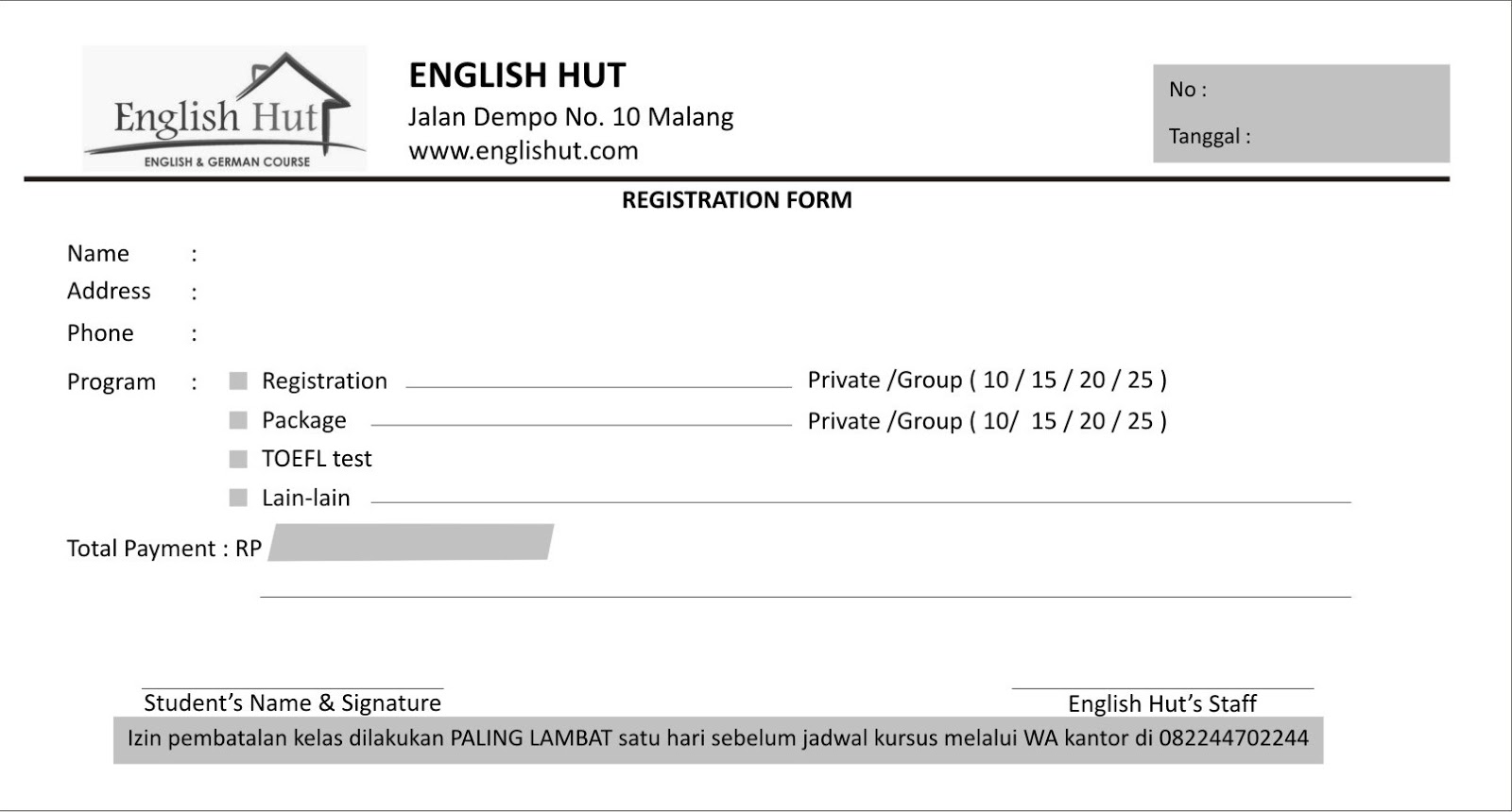 Contoh Nota Bon Kosong | Percetakan di Malang | Cetak murah dan ...