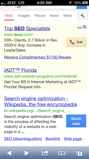 Google Testing New Quick View Button on Mobile Search Results - SEO ...