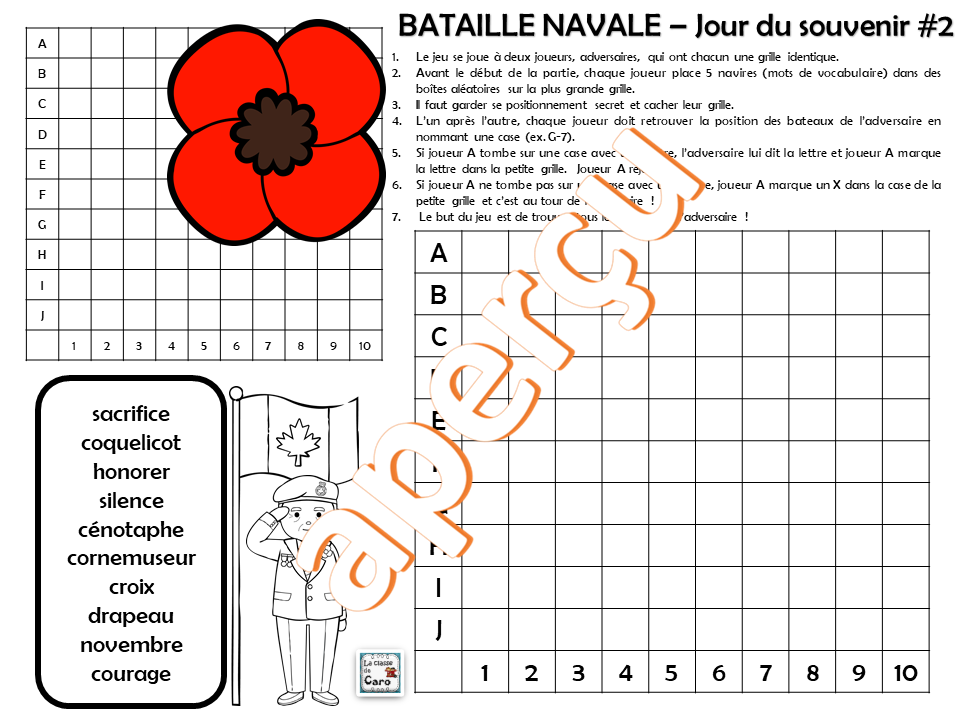 la classe de caro.: Le jour du souvenir