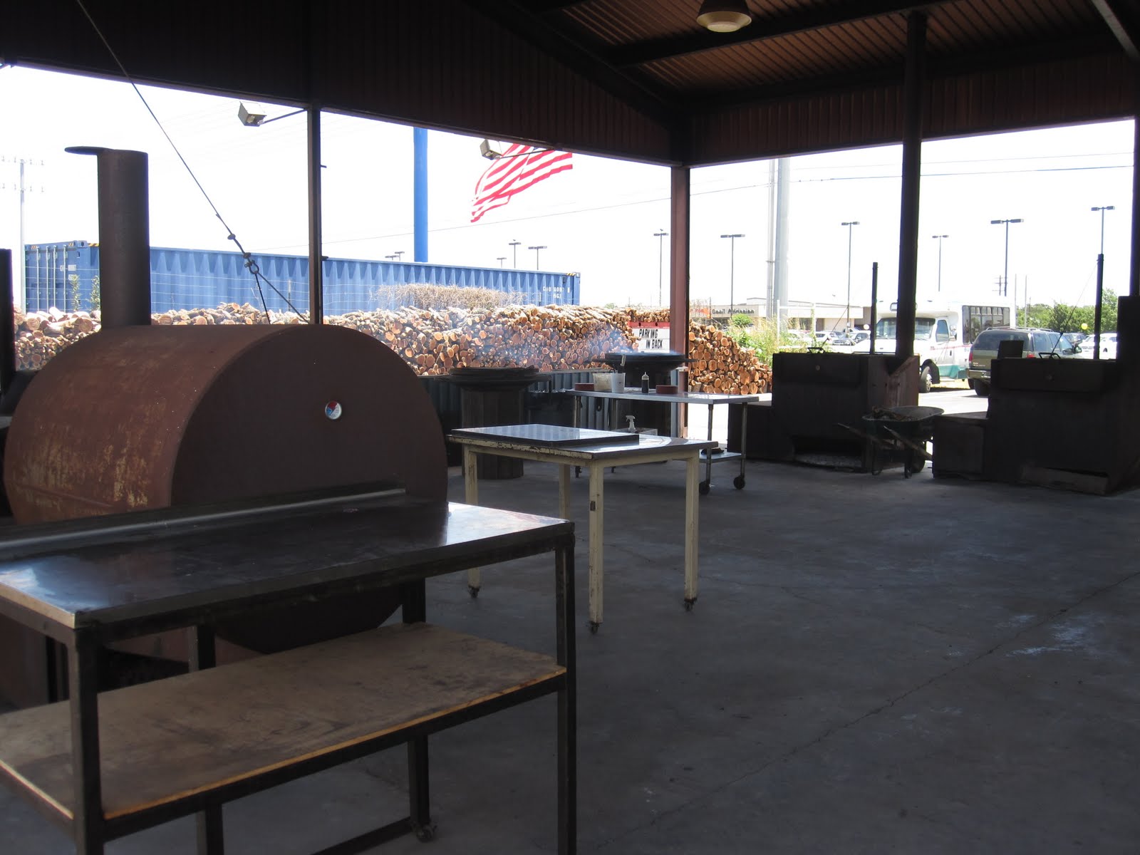 Man Up: Tales of Texas BBQ™: The pit at Burnet Feed Store BBQ (Burnet, TX)