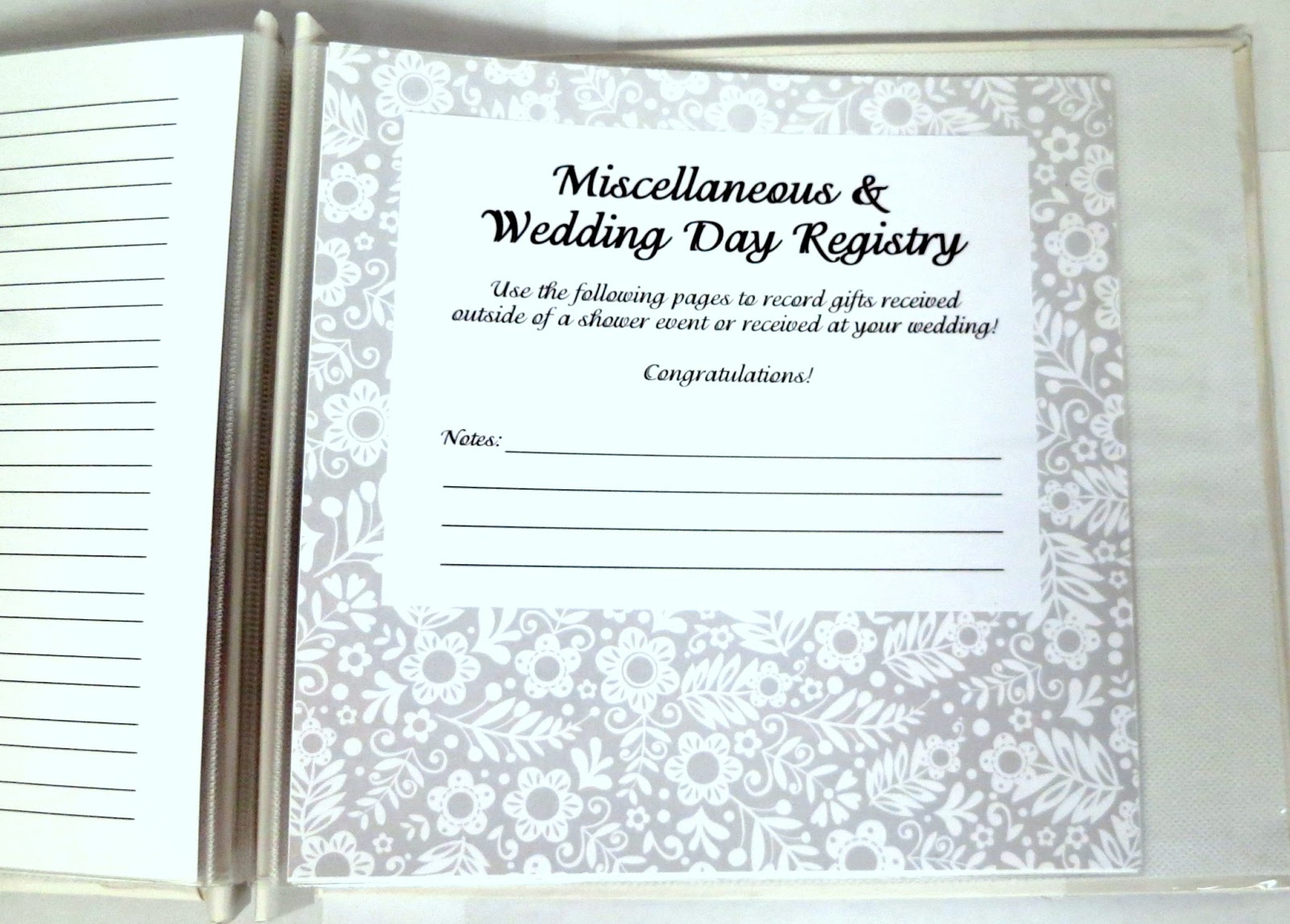 Pressed Clovers: Shower Registry Book - Great Gift Idea!