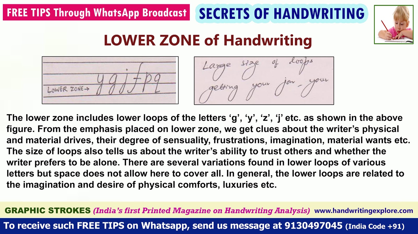 Handwriting Analysis: Lower Zone of Handwriting