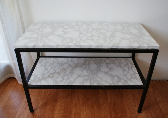 DIY FAUX MARBLE TABLE - Francine's Place Blog