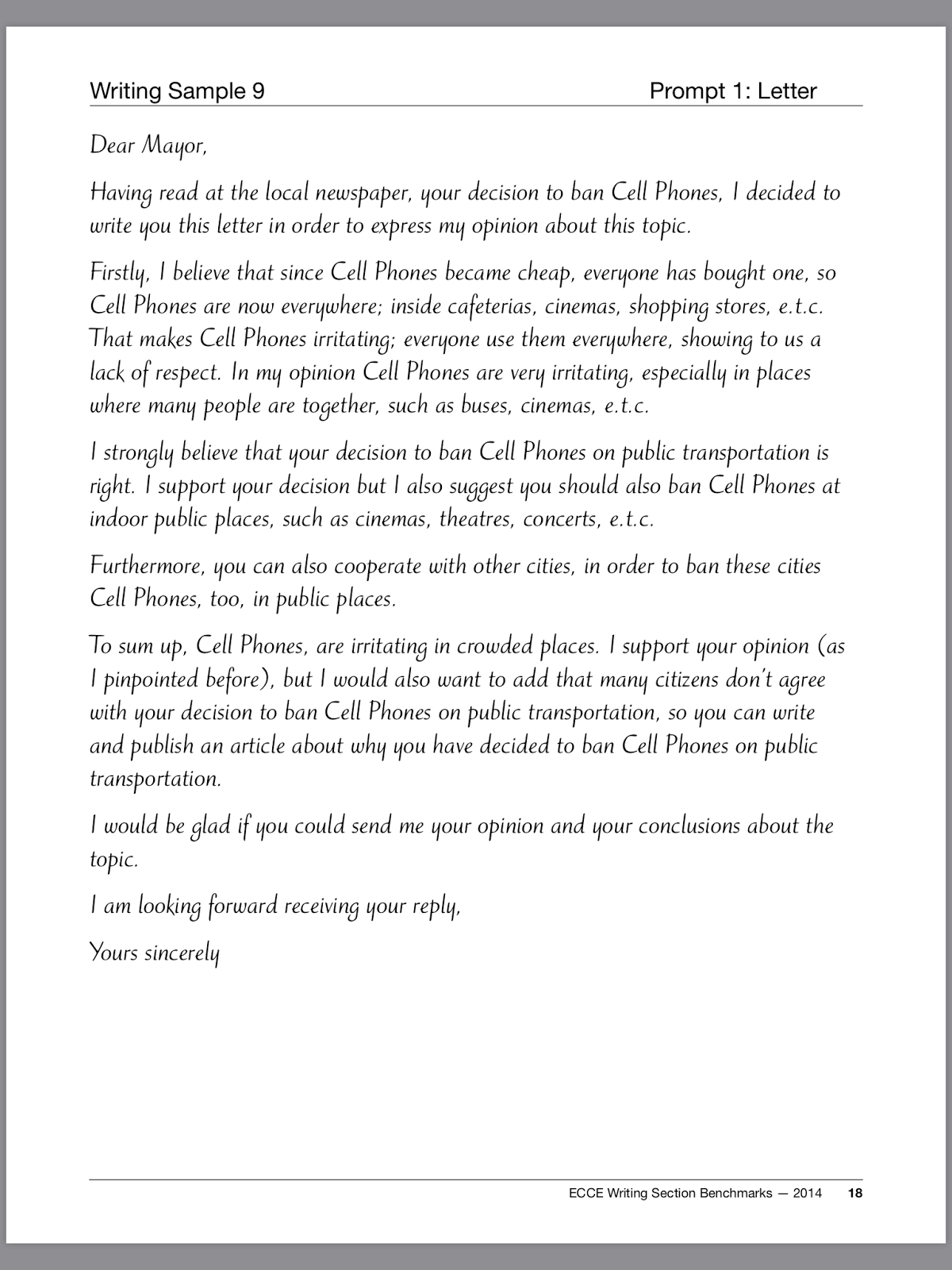 The Crazy Students: ECCE writing: Corrected letters and the marking ...