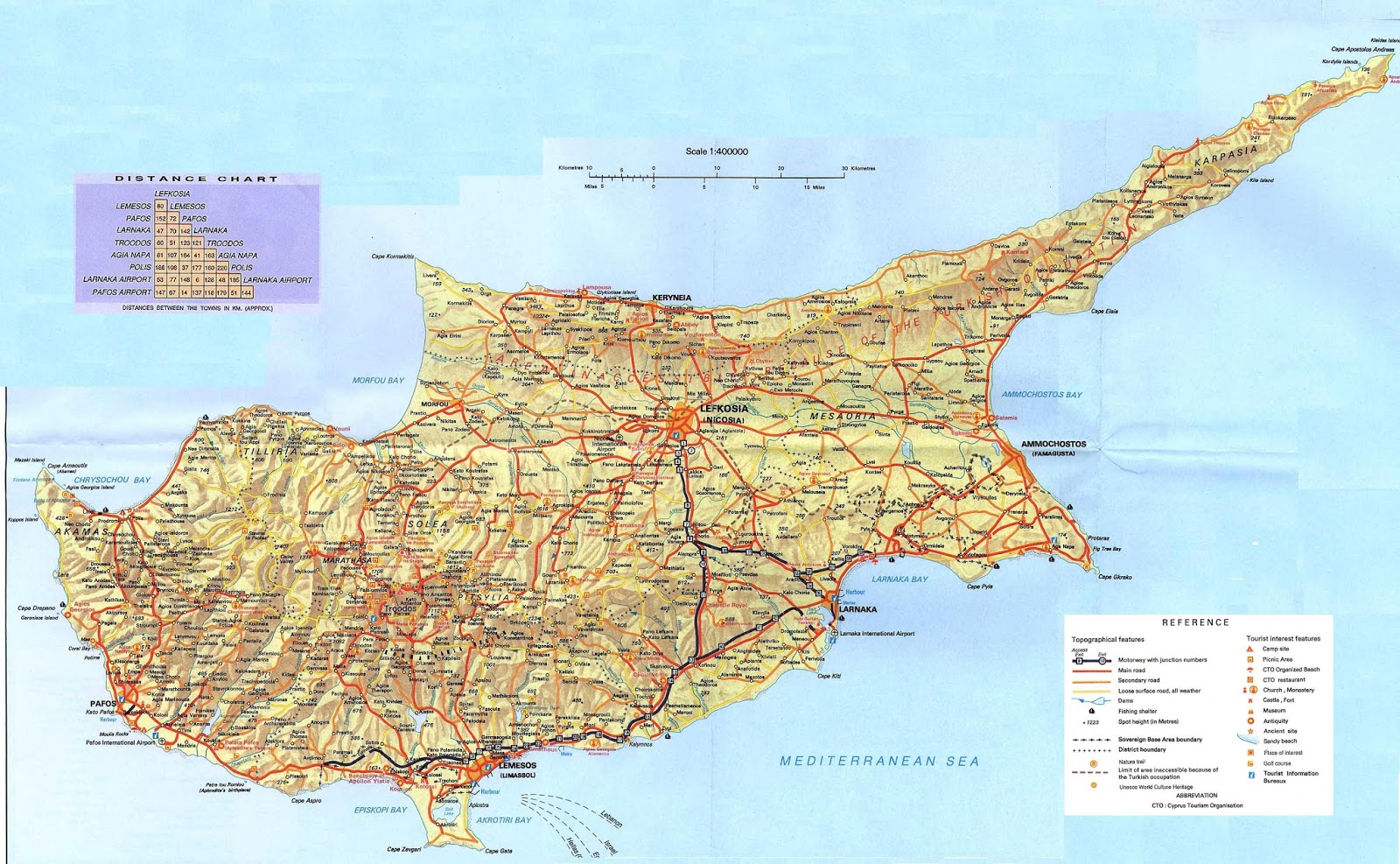 Chipre Natural: Mapas de Chipre - Maps of Cyprus