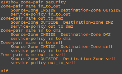 Network notes: IOS Zone-Based Firewall