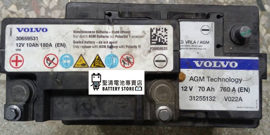 聖清電池專賣店: VOLVO具備Start/Stop功能的電瓶 V40 V60 XC60