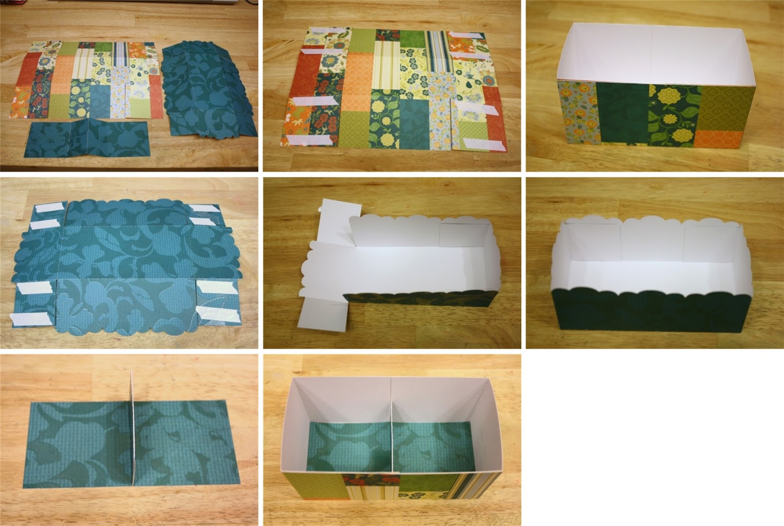 Scallop Top Compartment Box | Bits of Paper