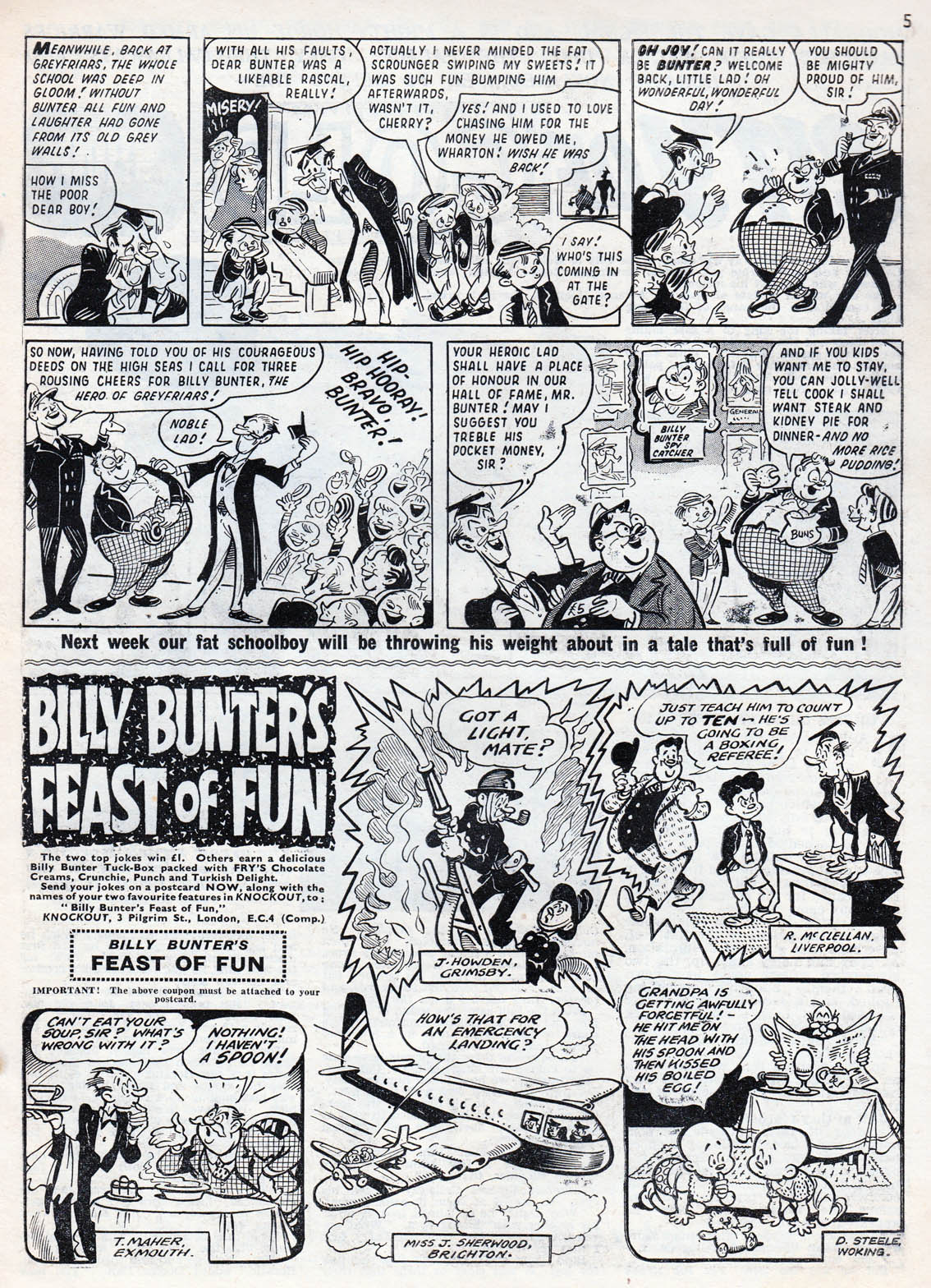 BLIMEY! The Blog of British Comics: Billy Bunter's KNOCKOUT (1961)