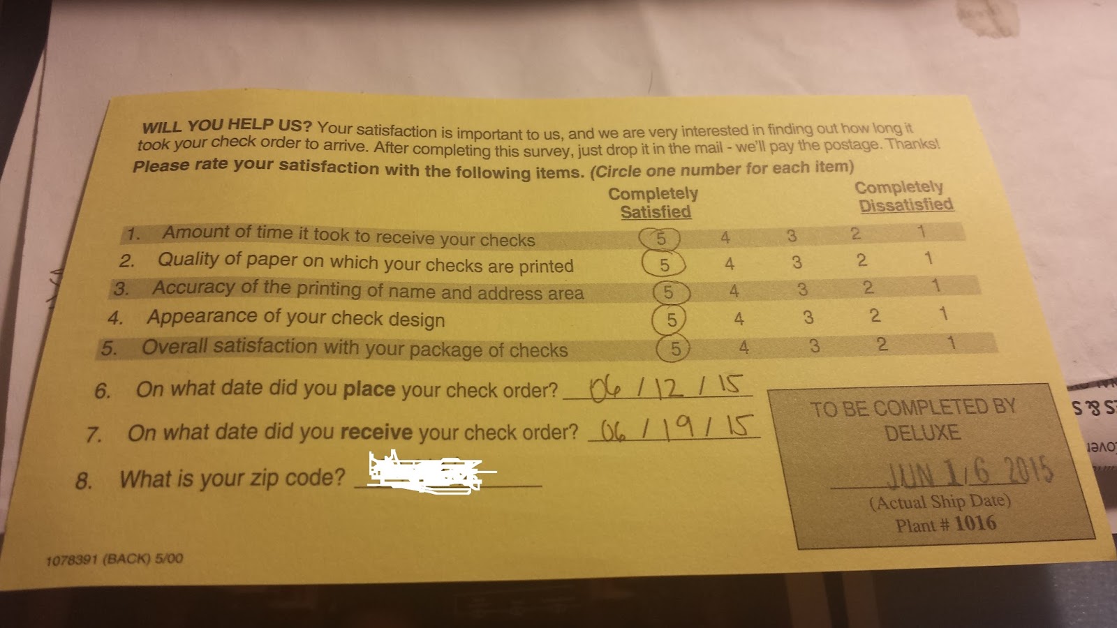 Online Journal by Me: Deluxe Corp: Checks Order