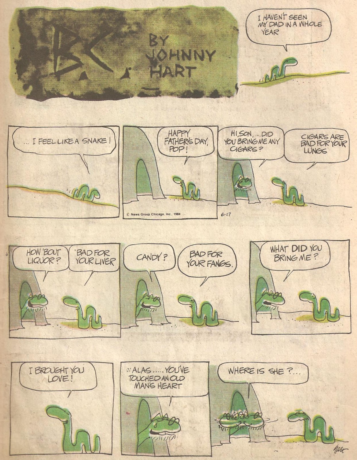 Sunday Comics Debt: Forgotten Characters: Grampa Snake