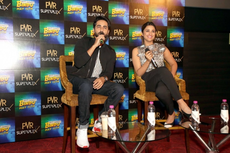 Parineeti and Ayushman Khuranna at Press Meet to Promote Meri Pyari Bindu