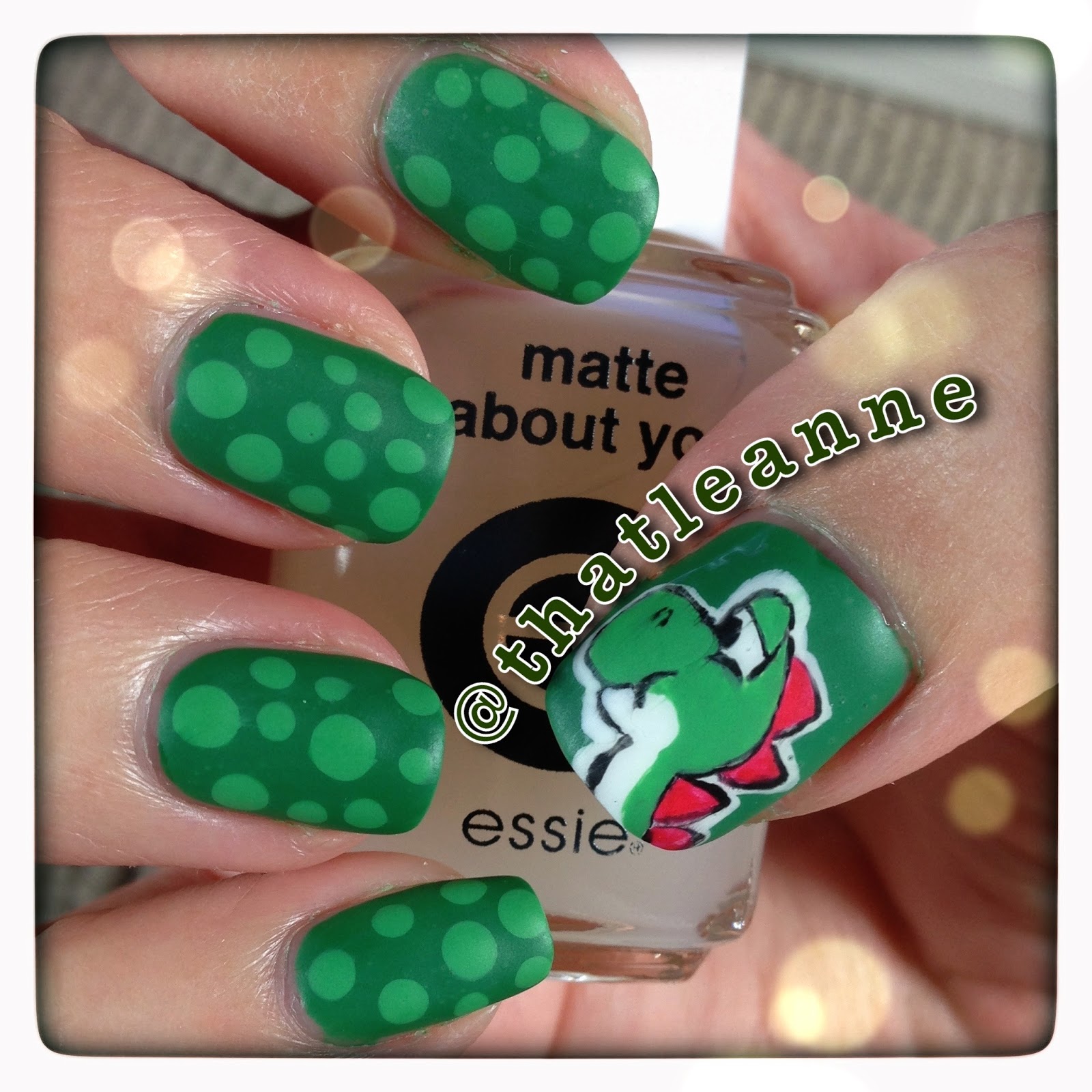 thatleanne: Yoshi Nail Art with Essie Mojito Madness