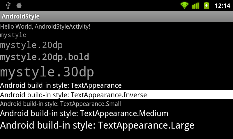 Android-er: Apply style on Text