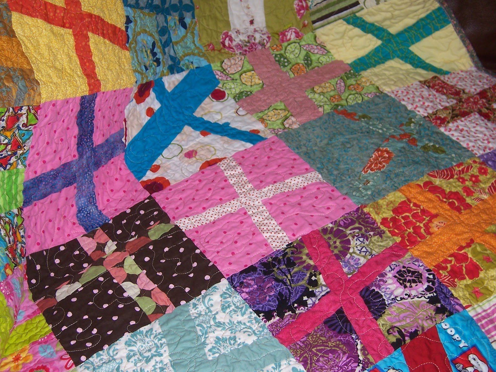 And In My Spare Time I Quilt: DMQG Wonky Cross Quilt