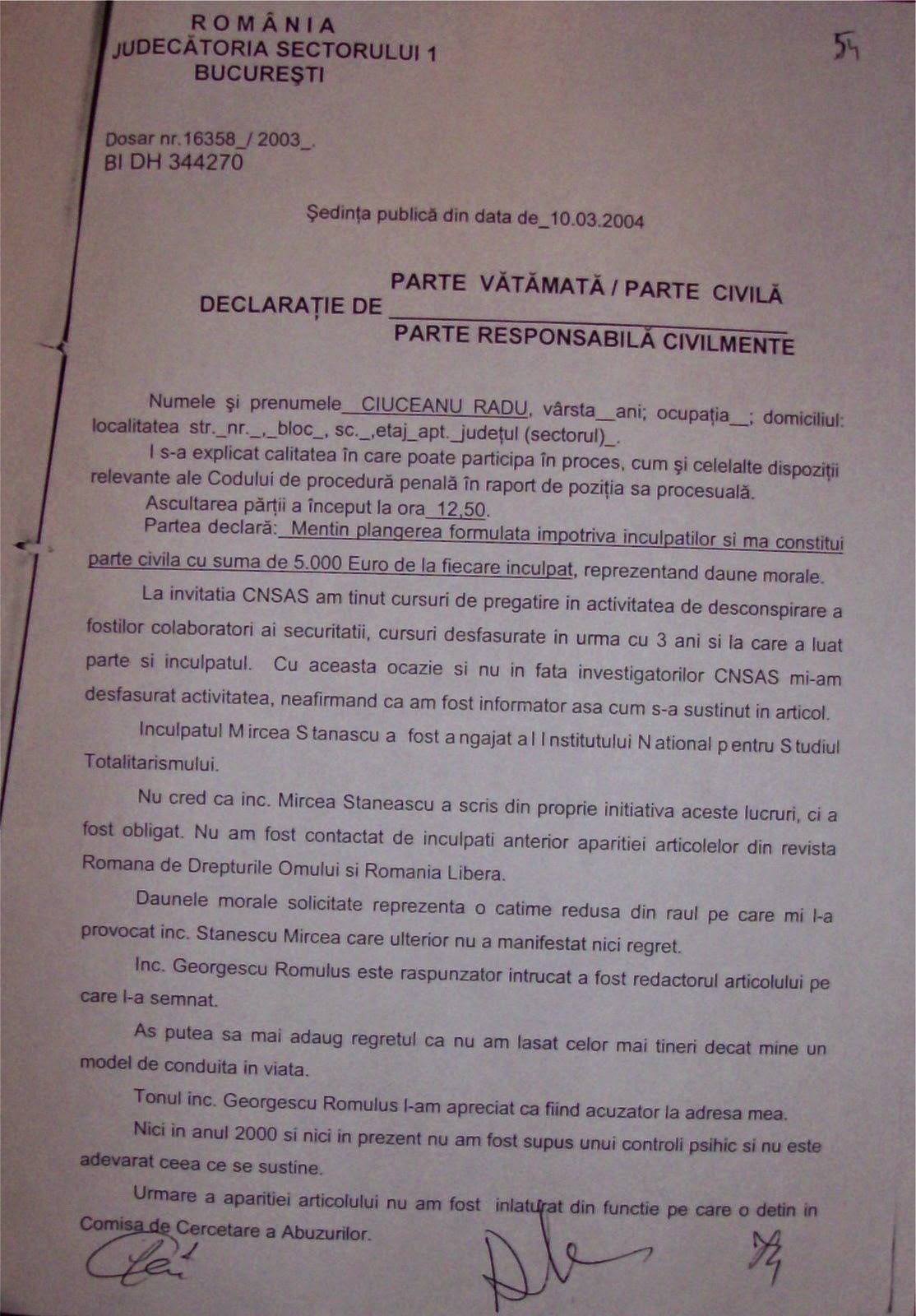 Mircea Stanescu: PROCESUL RADU CIUCEANU VS MIRCEA STĂNESCU ȘI ROMULUS ...