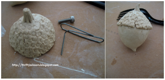 Shape a pinch pot acorn | Thrifty Scissors