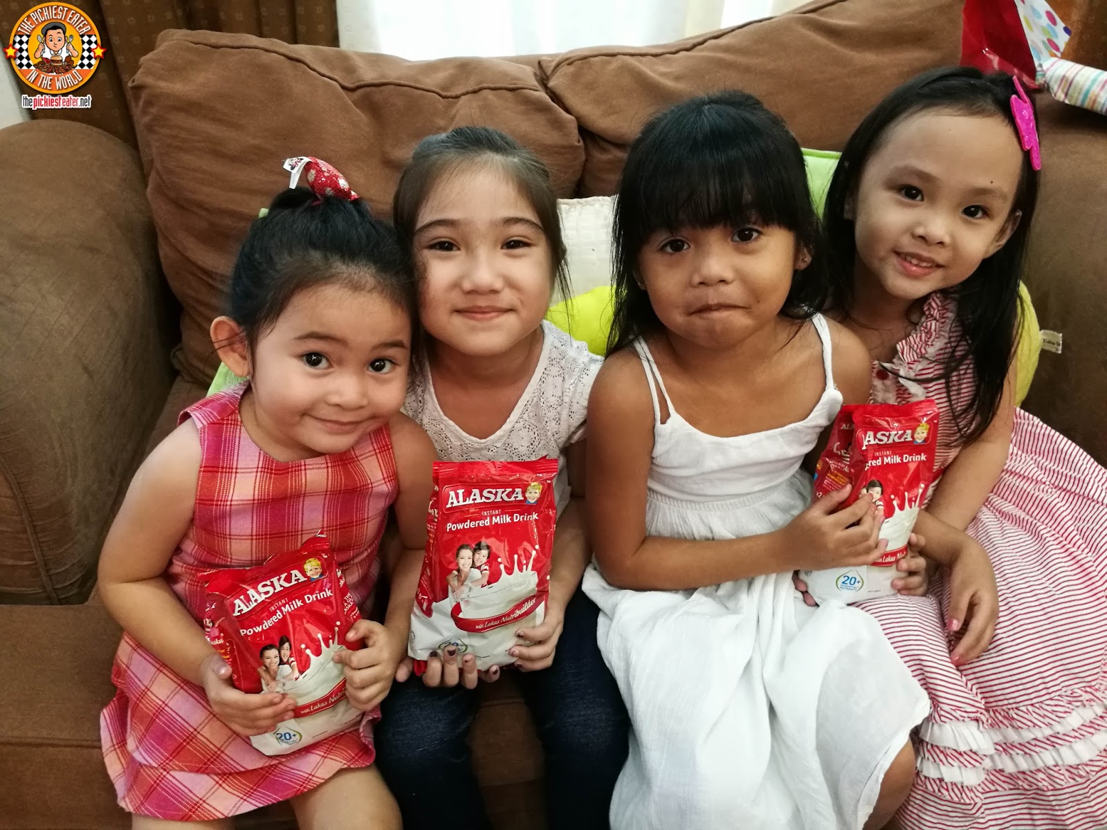 THE PICKIEST EATER IN THE WORLD: HAPPINESS IS A GLASS OF ALASKA MILK!