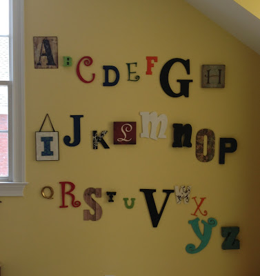 THINK MAKE LIVE LOVE: ABC WALL IN KIDS PLAYROOM