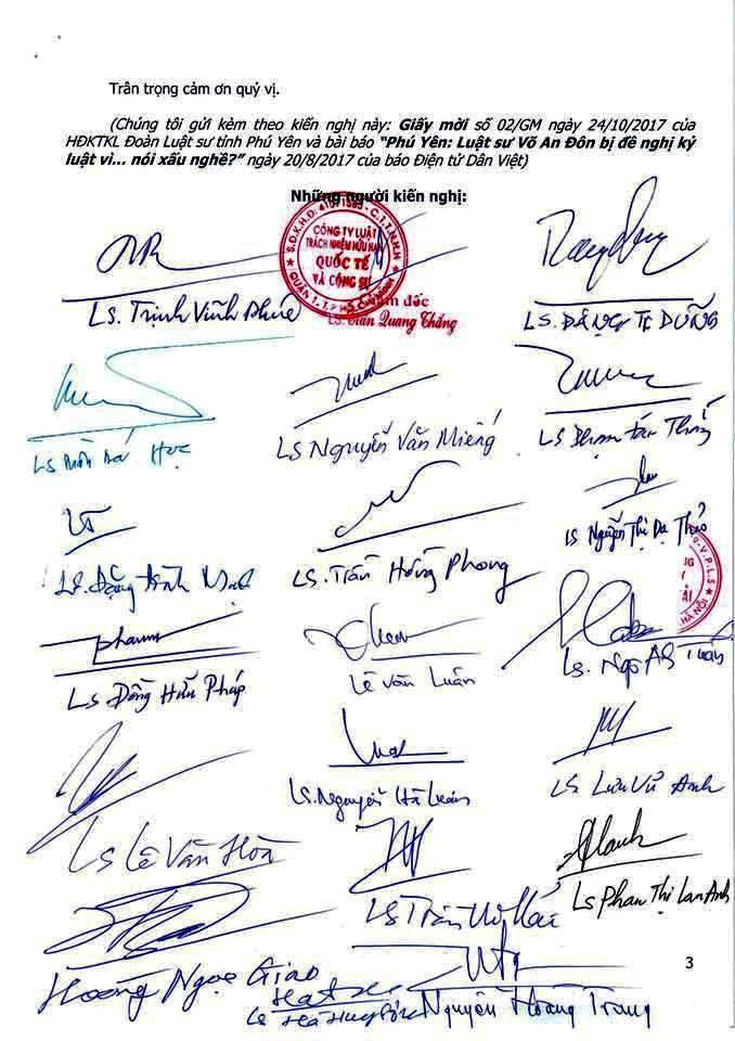 TỄU - BLOG: GIỚI LUẬT SƯ LÊN TIẾNG MẠNH MẼ PHẢN ĐỐI KỶ LUẬT LS VÕ AN ĐÔN