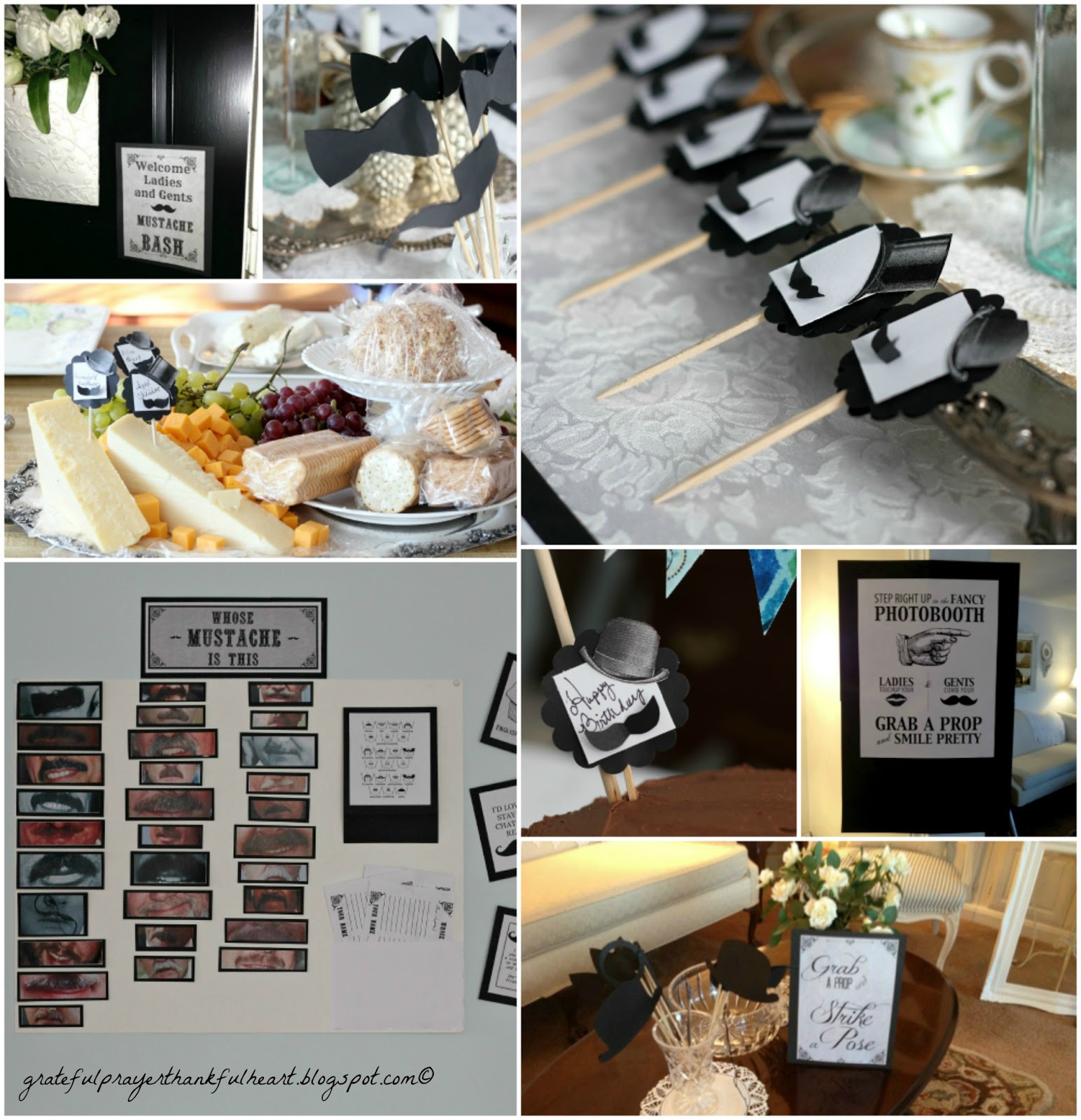 Mustache Bash Birthday Party Ideas - Grateful Prayer | Thankful Heart