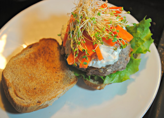 GourmetGents: Pastiche of Exoticized "Other" (Moroccan lamb burgers)