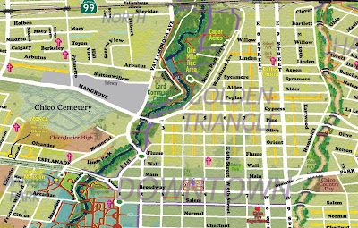 Mapa Jeff Cartography: Chico, California Panoramic Map