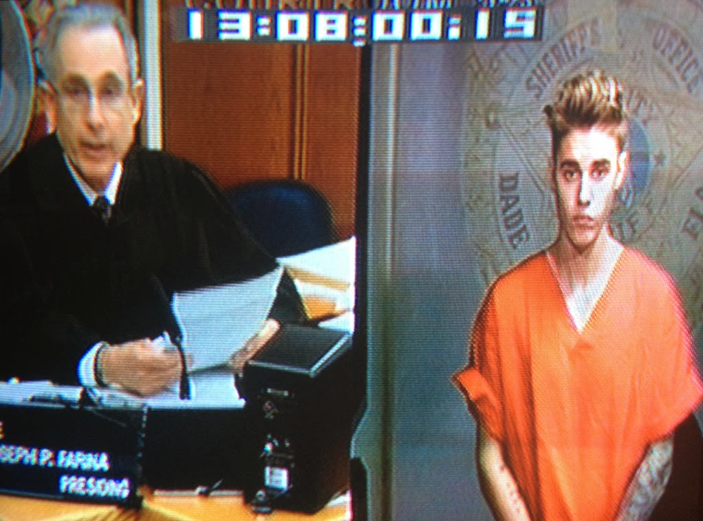 Justin Bieber Appears In Court Wearing Jail Jumpsuit; Bail Set At $2,500
