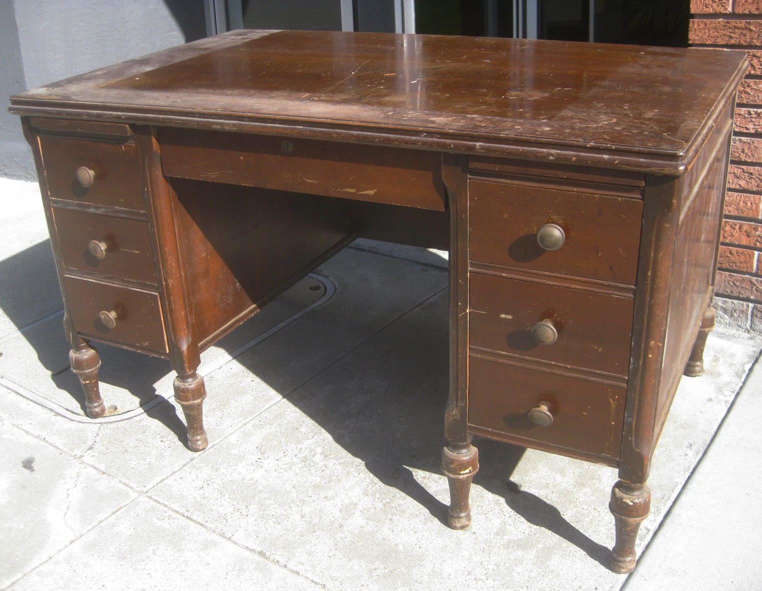 UHURU FURNITURE & COLLECTIBLES: SOLD - Square Desk - $40