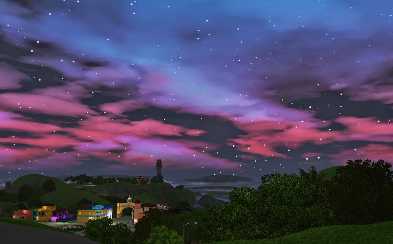 My Sims 3 Blog: Spooky Sky and Pumpkin Moon Reissue + Default Star ...