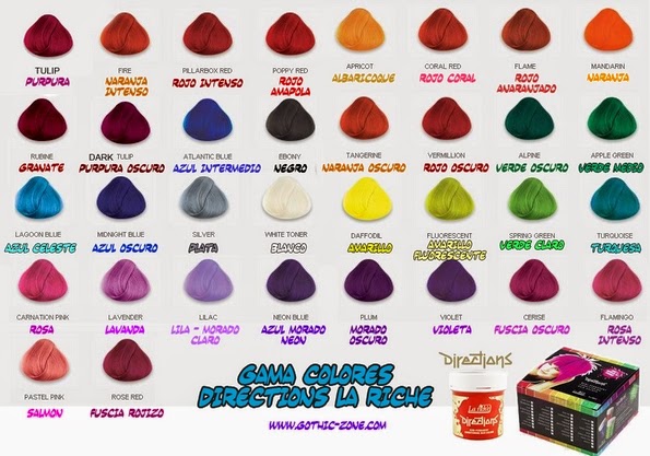 Paleta de tintes para el cabello - Imagui