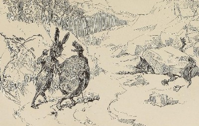 BRER RABBIT: TALES of a TRICKSTER: C080. Brer Wolf under a Rock