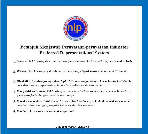 Kuis Indikator Representational System