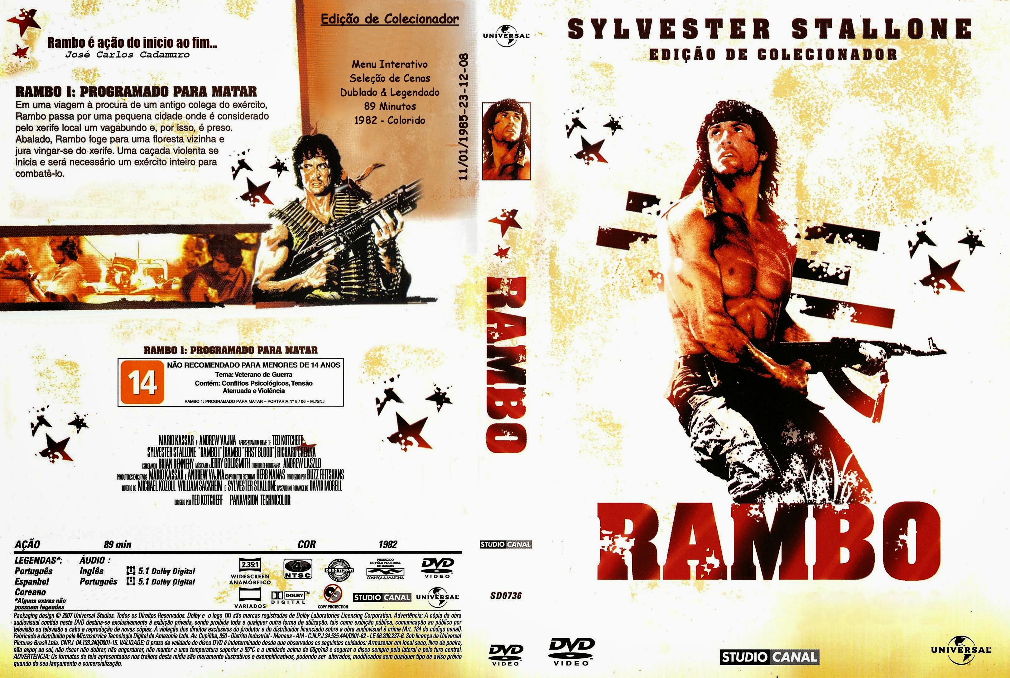 Capa DVD Rambo Edição De Colecionador - DVD Cover - Baixar Capas de ...