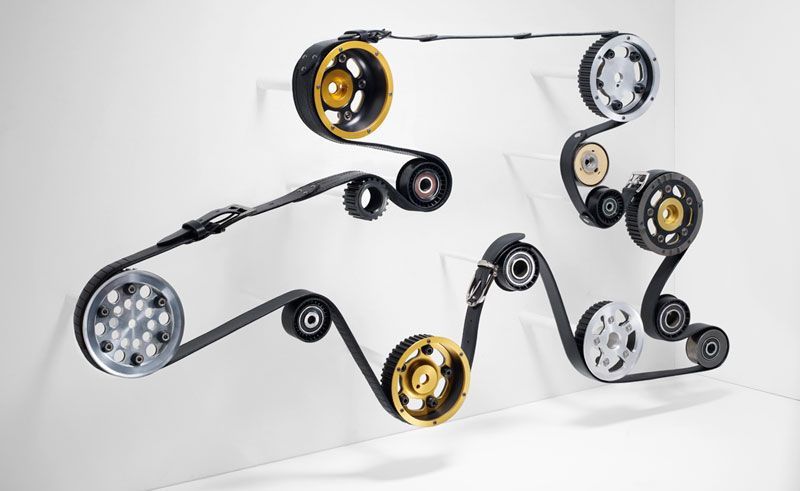 Kumlol: Belt drive and gears using leather belts