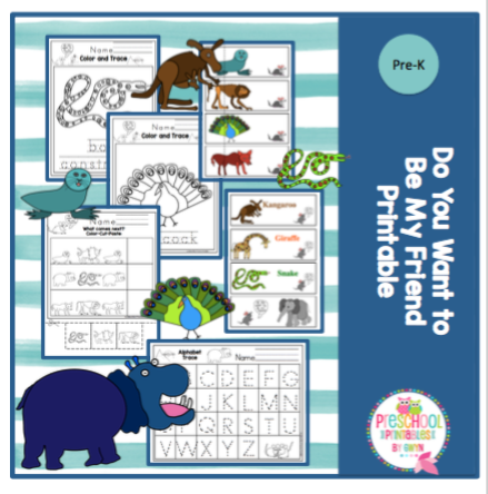 "Do You Want To Be My Friend?" book by Eric Carle ~ Preschool Printables