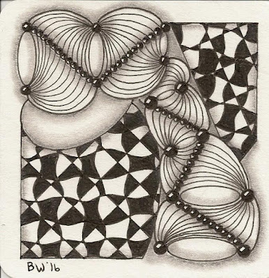 Tickled To Tangle: "It's a String Thing" #158 Tiles