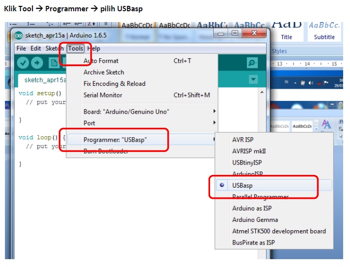 Cara Mengisi Bootloader pada IC atmega 328, menggunakan software ...