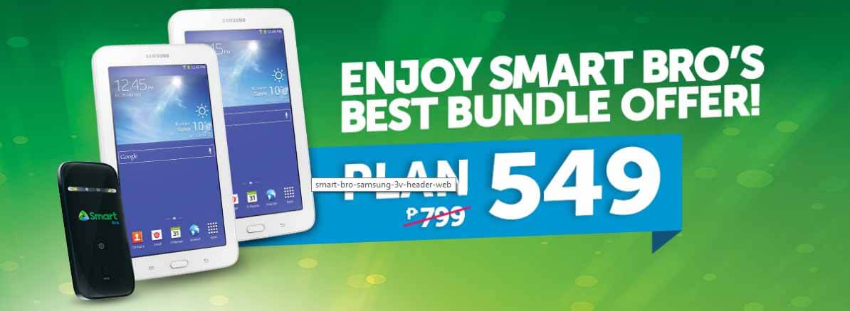 Smart Bro Plan 549 - Free 2 Samsung Galaxy Tab 3V and 4G Pocket Wi-Fi