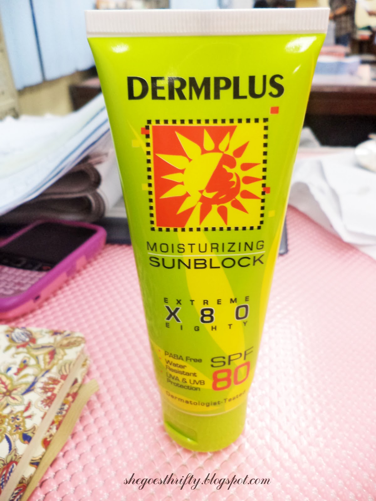 She Goes Thrifty!: FEATURE: Dermplus Moisturizing Sunblock X80