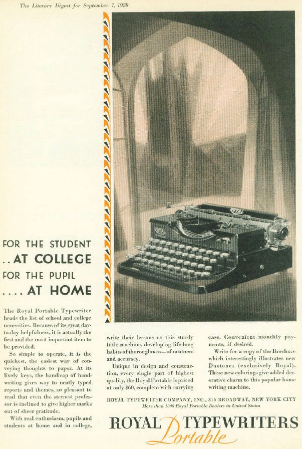 oz.Typewriter: The First Royal Portable Typewriter: 90 Years Ago Today