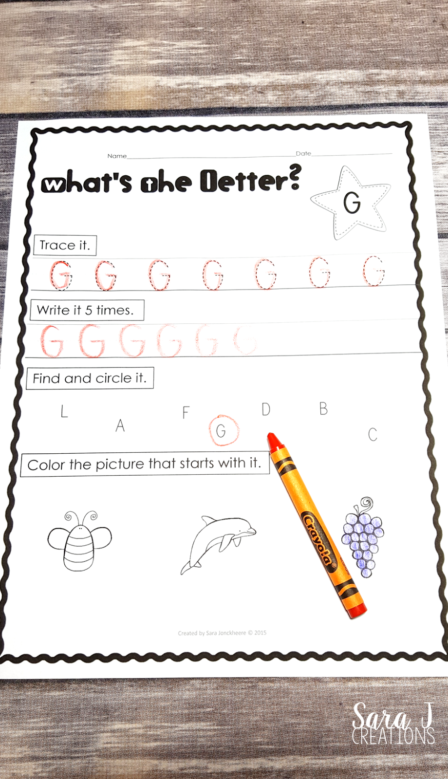 Alphabet Practice Pages | Sara J Creations