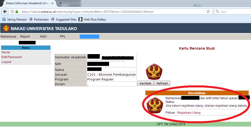 CARA INPUT KRS ONLINE PADA SIAKAD UNTAD
