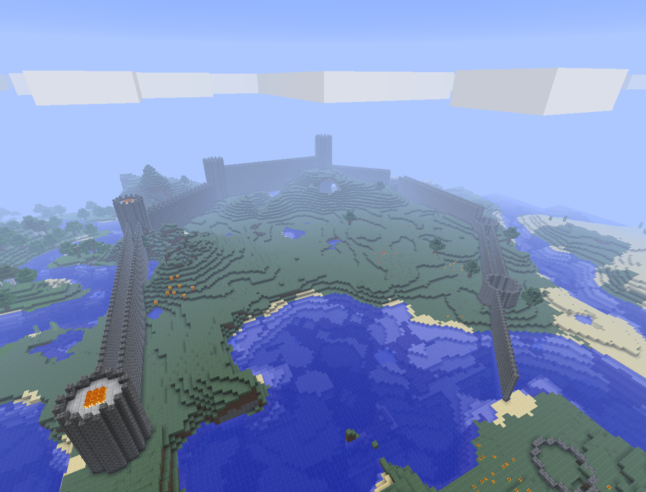 Bruce Huang: Minecraft castle build stage one