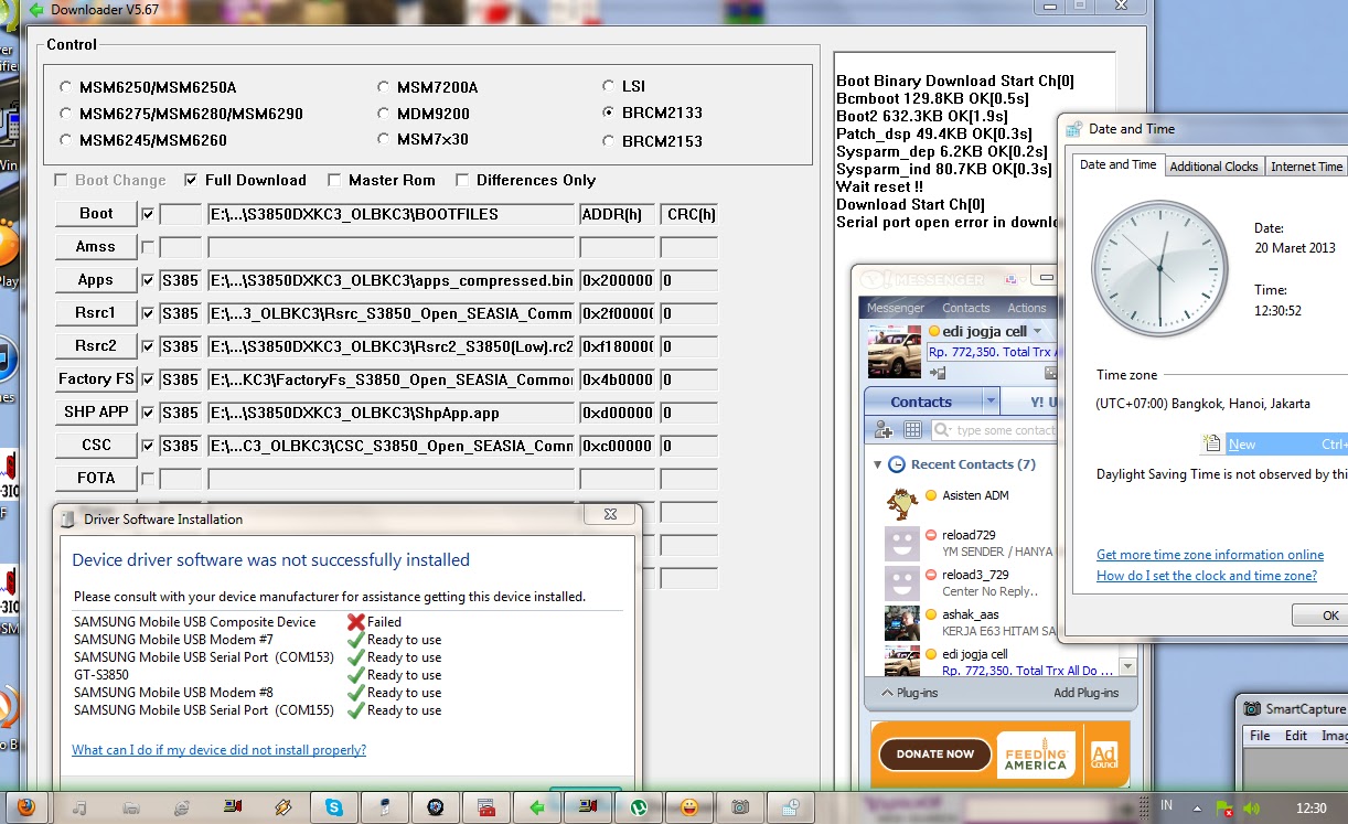 Tutorial flash samsung GT-S3850 MultiLoader | software update