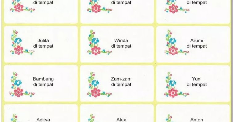 Cara setting Label Undangan menggunakan Mail Merge di Ms.Word ...