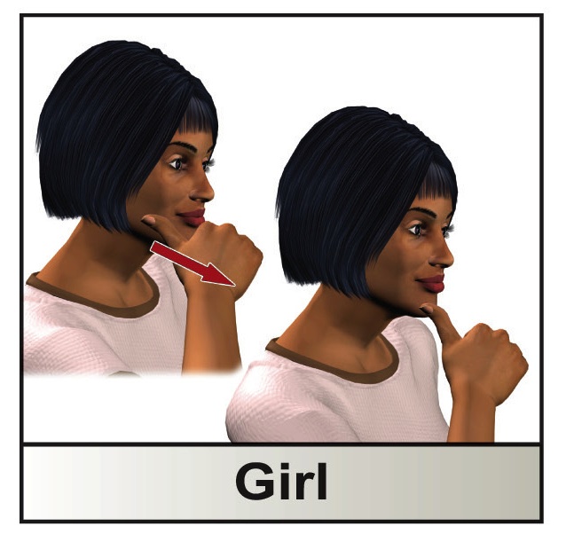 HearMyHands ASL: Sign: GIRL Welcome Sandy's baby girl to the world today!